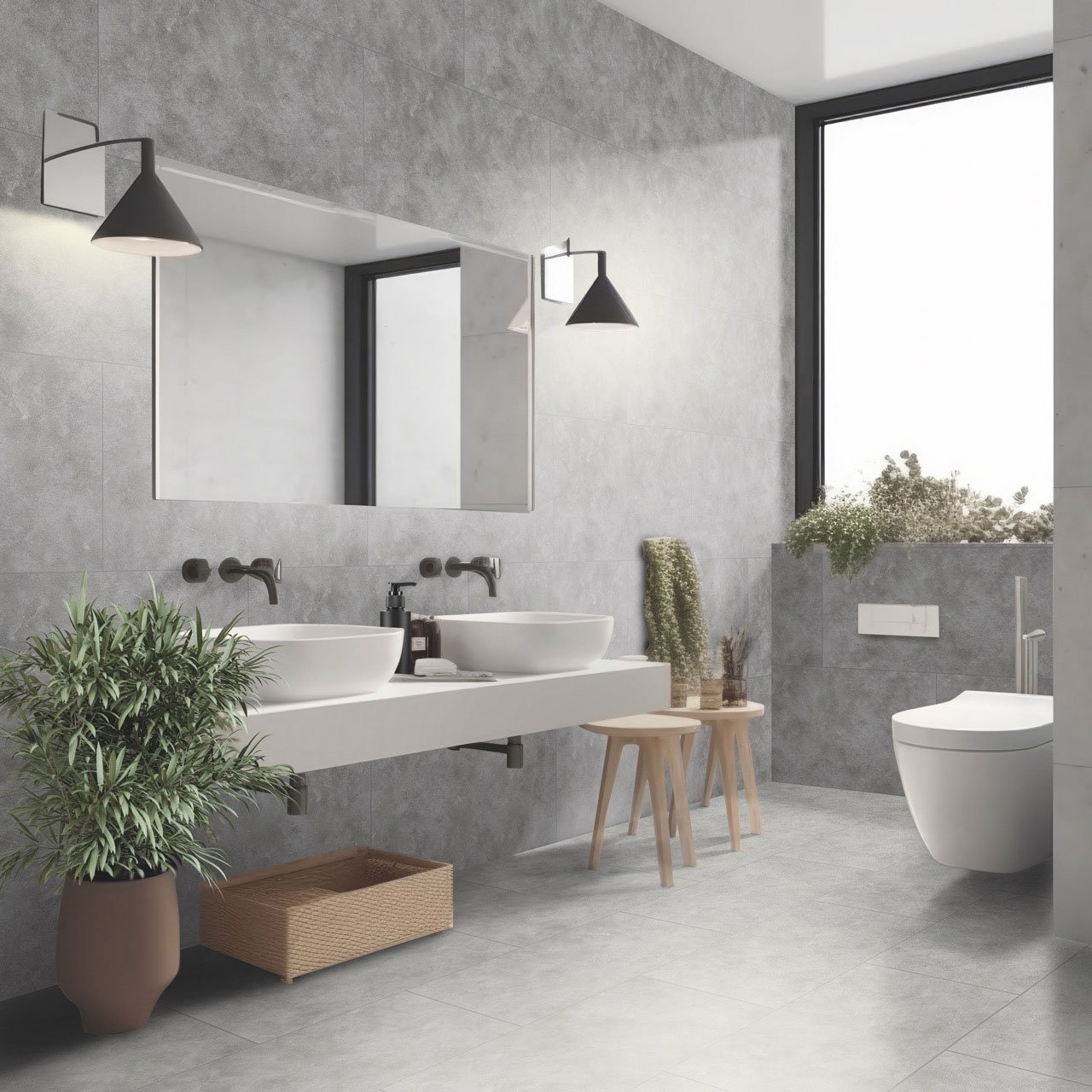 Concrete Beton PVC Stone Dumafloor – Waterproof Click Vinyl Flooring - Ryan Parker Interiors